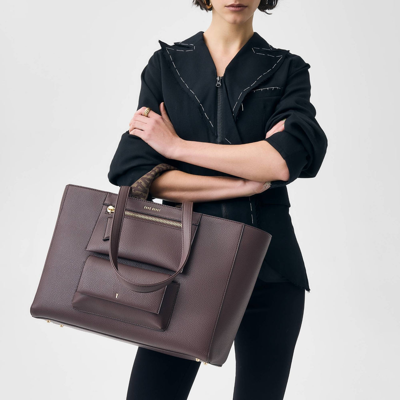 All Hours Vegan Leather Tote Bag Burgundy Sans Beast