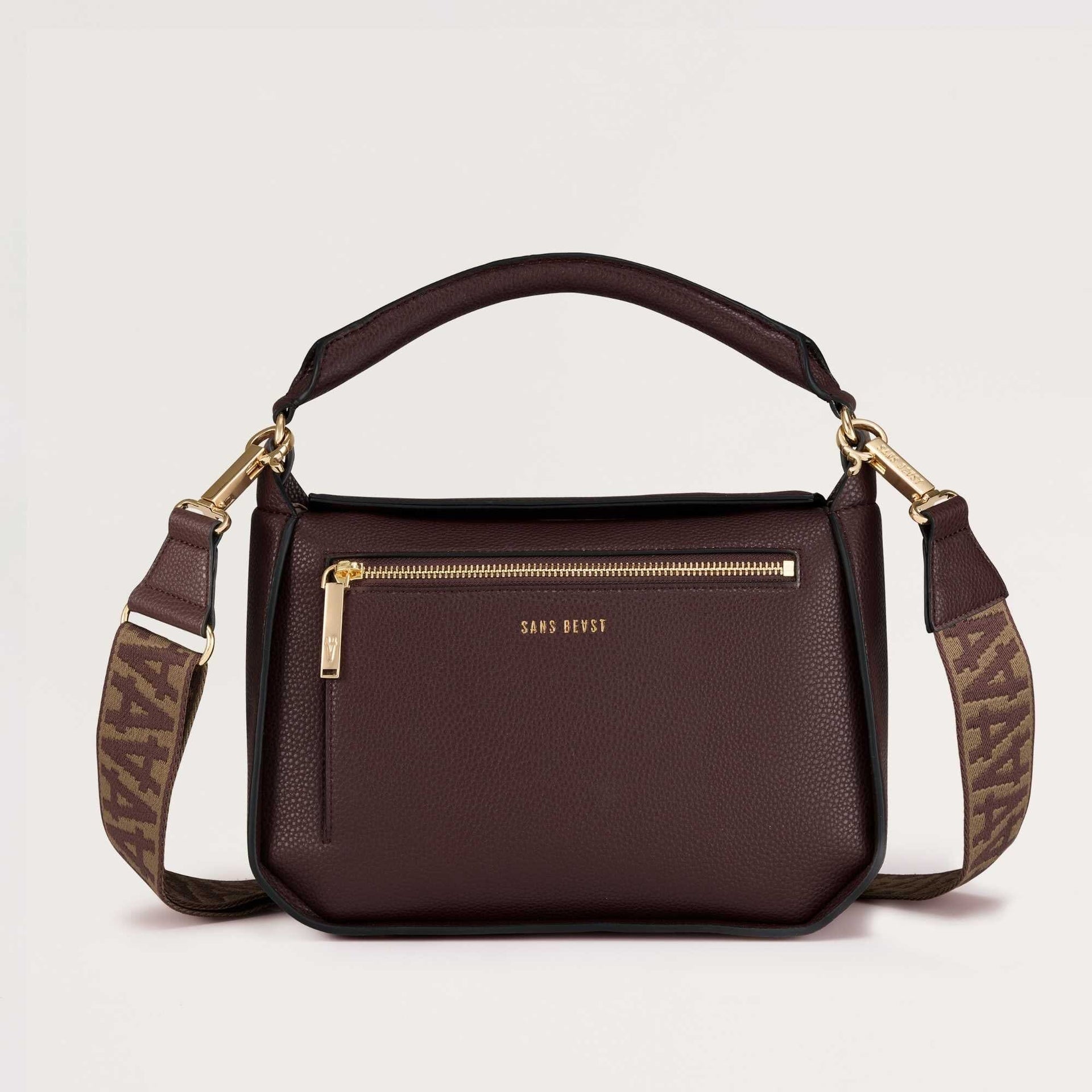Sanctuary Vegan Leather Handbag Burgundy Sans Beast