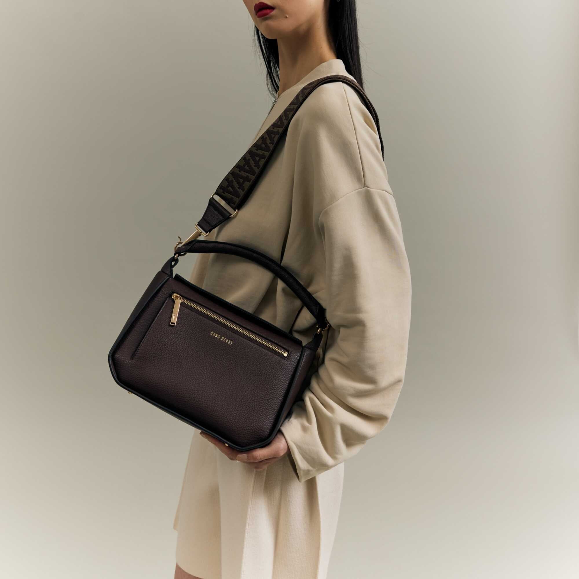 Sanctuary Vegan Leather Handbag Burgundy Sans Beast