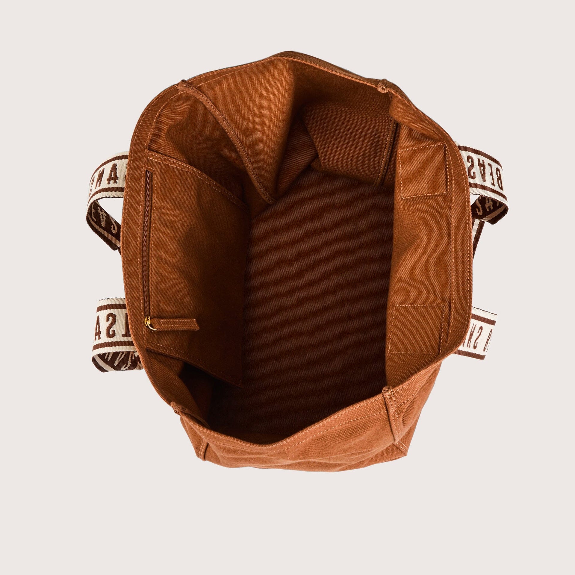 Xtra Overflow Canvas Tote Bag Brown Sans Beast