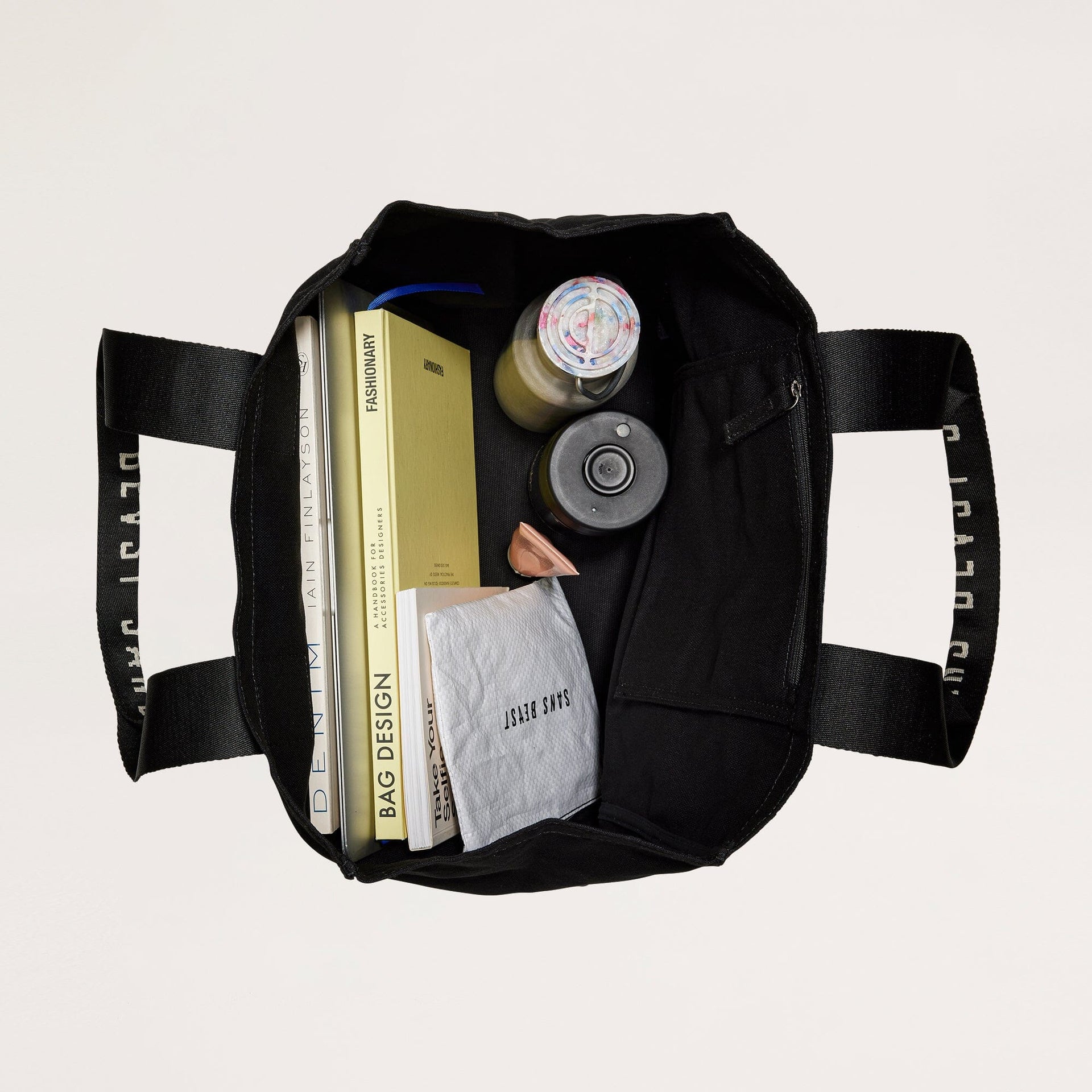 Xtra Overflow Canvas Tote Bag Black Sans Beast